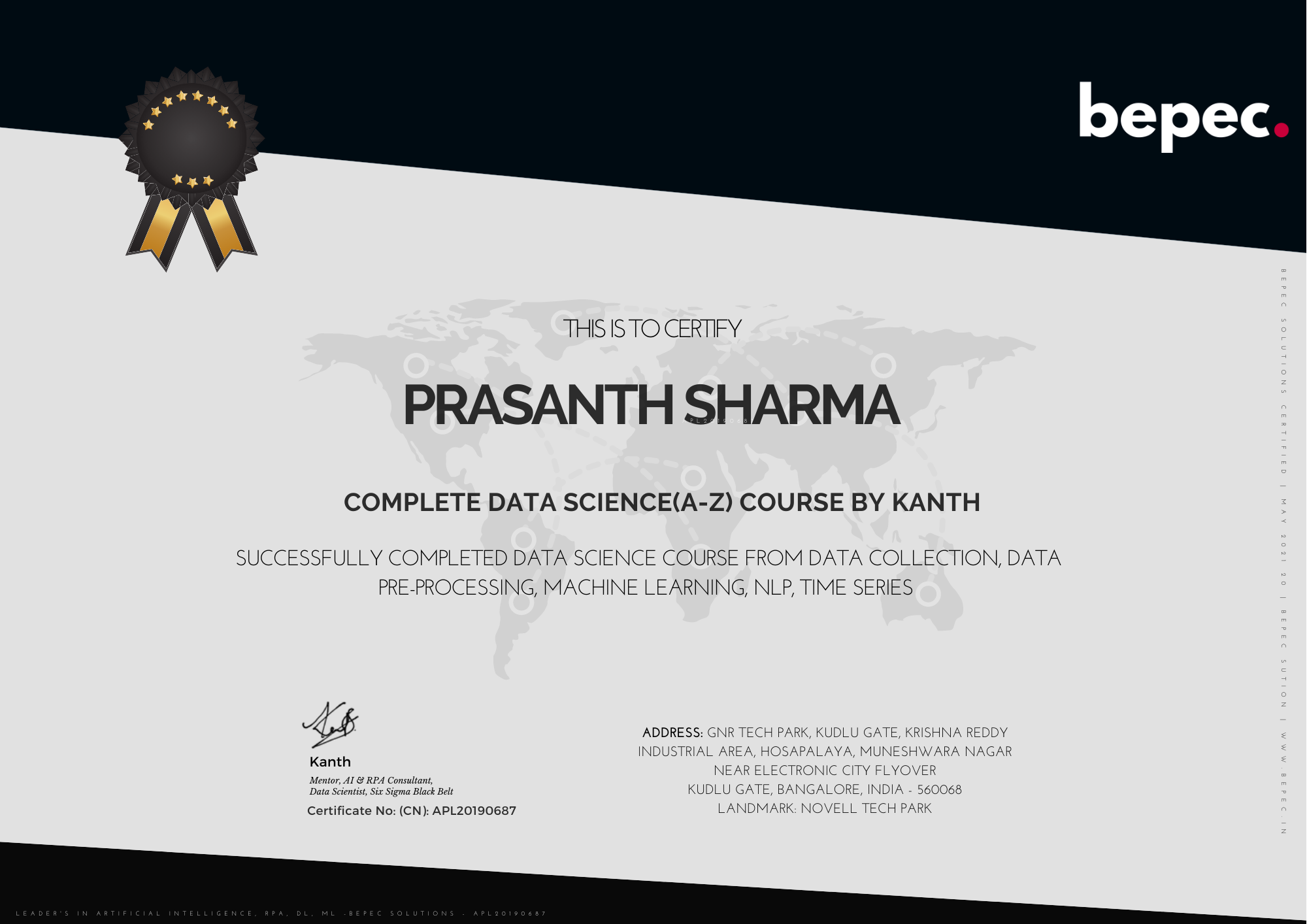 Data Science(A-Z) Course